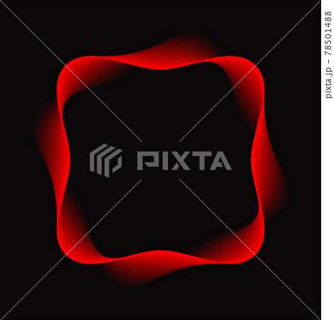 Wave red frame abstract backgroundのイラスト素材 [78501488] - PIXTA