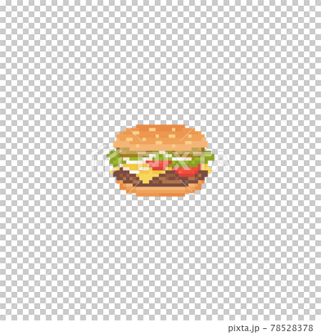 Minecraft Pixelart Burger Pixel Art Fast Food Burger Beef Stock Vector