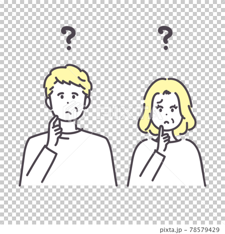 Icon illustrations of troubled senior men and... - Stock Illustration ...