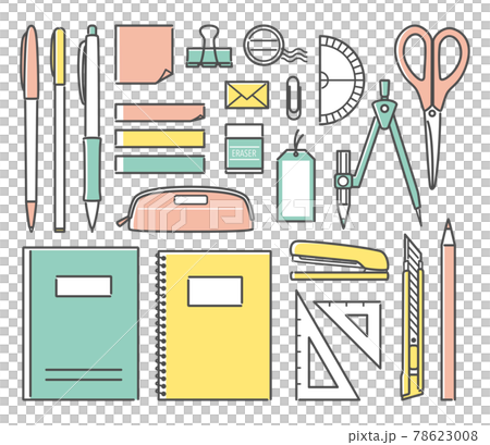 stationery, writing instrument, vector - Stock Illustration [78623008 ...