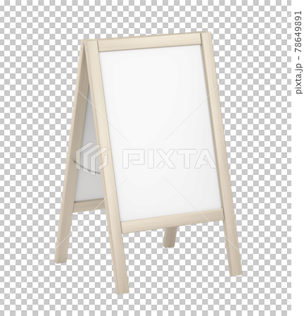 Advertising stand with wooden frame - Stock Illustration [78649891] - PIXTA