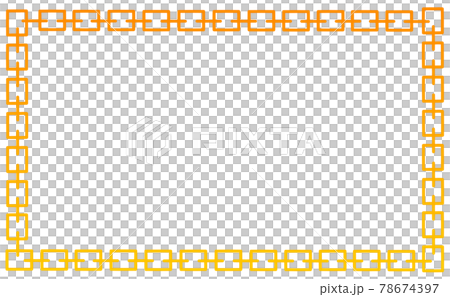 Yellow chain frame - Stock Illustration [78674397] - PIXTA