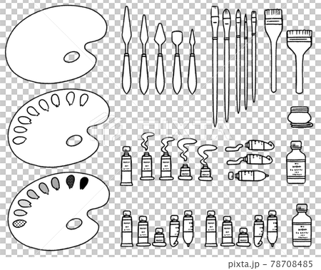 line drawing, pigment, vector - Stock Illustration [78708485] - PIXTA