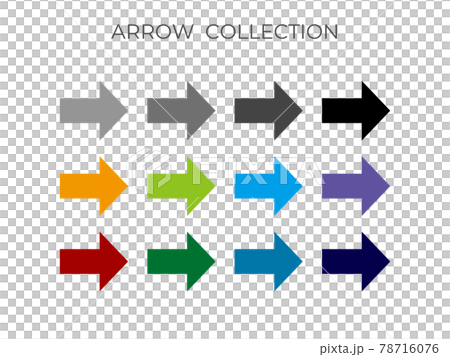 Easy-to-use simple color arrow set - Stock Illustration [78716076] - PIXTA