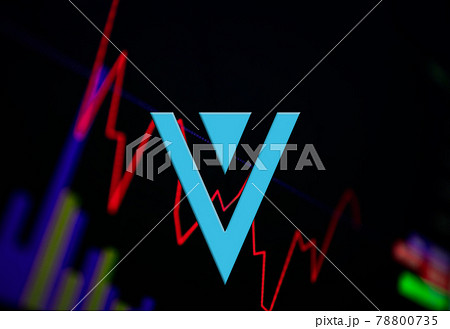 Verge XVG Cryptocurrency. coin growth chart on...のイラスト素材 [78800735] - PIXTA