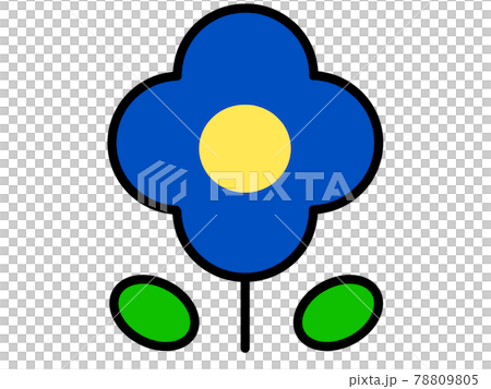 Blue floret illustration material - Stock Illustration [78809805] - PIXTA
