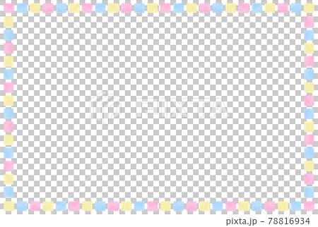 Simple and cute pastel color square frame material - Stock Illustration ...