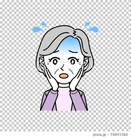 Senior woman impatient pose - Stock Illustration [78841560] - PIXTA