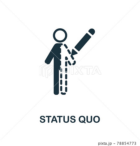 Status Quo icon. Monochrome simple element from...のイラスト素材 [78854773 ...