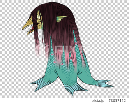 Amabie with Japanese style illustrations - Stock Illustration [78857132 ...