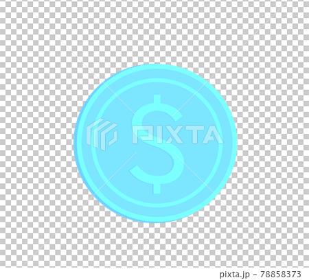 Light blue dollar medal - Stock Illustration [78858373] - PIXTA