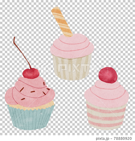 Dessert watercolor hand paint collection - Stock Illustration [78880920 ...