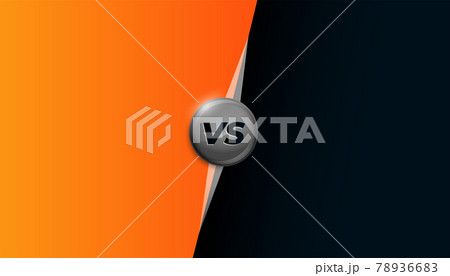 orange and black versus vs banner designのイラスト素材 [78936683] - PIXTA