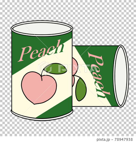 2 peach cans - Stock Illustration [78947938] - PIXTA