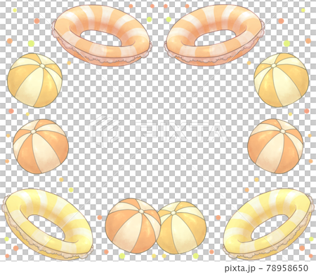 inflatable, beach ball, frame - Stock Illustration [78958650] - PIXTA