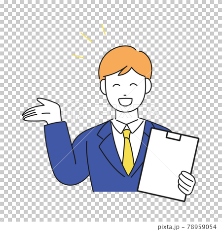 Illustration of a business person explaining... - Stock Illustration ...