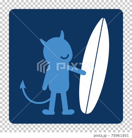 Illustration of a devil surfing - Stock Illustration [78961801] - PIXTA