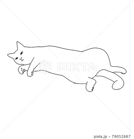 Cat Pouncing Lineart