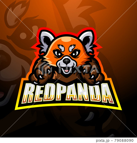Red panda mascot esport logo designのイラスト素材 [79088090] - PIXTA