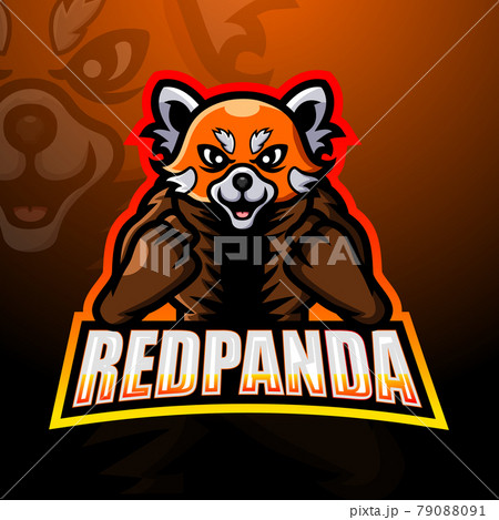 Red panda mascot esport logo designのイラスト素材 [79088091] - PIXTA