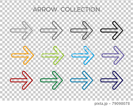 Simple color arrow set - Stock Illustration [79098078] - PIXTA