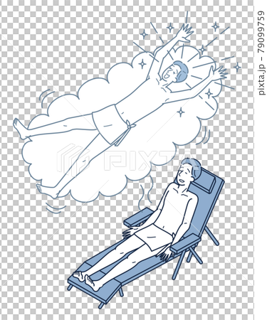 Isometric of a man sitting in a chair that is... - Stock Illustration ...