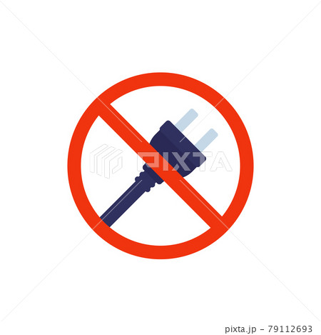 electrical plug, do not connect iconのイラスト素材 [79112693] - PIXTA