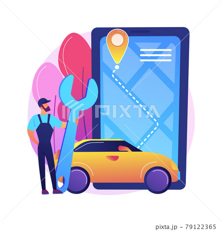 Roadside service abstract concept vector...のイラスト素材 [79122365] - PIXTA
