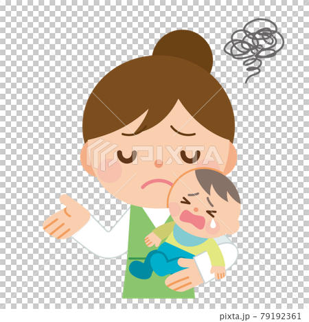Disappointed baby and mom - Stock Illustration [79192361] - PIXTA