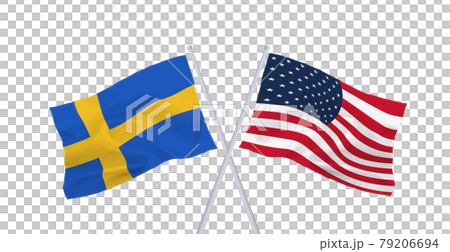 American and Swedish flags - Stock Illustration [79206694] - PIXTA