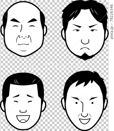 Uncle face ② - Stock Illustration [79226346] - PIXTA