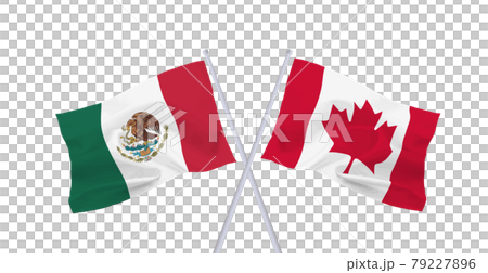 Mexican and Canadian flags - Stock Illustration [79227896] - PIXTA
