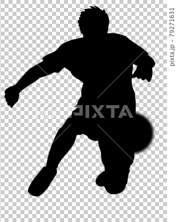 Soccer shadow dribble jump - Stock Illustration [79271631] - PIXTA