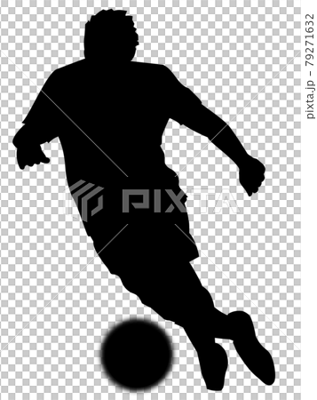Soccer shadow dribble dodge - Stock Illustration [79271632] - PIXTA