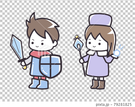 Illustration of a simple line hero and... - Stock Illustration ...