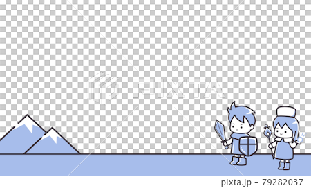 Simple Line Hero and Healer... - Stock Illustration [79282037] - PIXTA