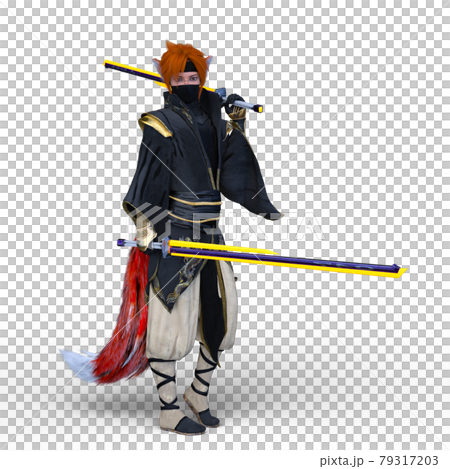 Dual wield swordfighter - Stock Illustration [79317203] - PIXTA