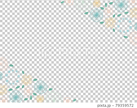 Light blue flower frame - Stock Illustration [79359572] - PIXTA