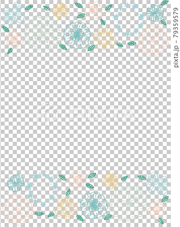 Light blue flower frame - Stock Illustration [79359579] - PIXTA