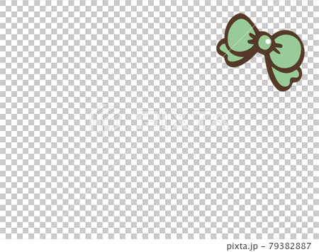 Cute green ribbon frame / handwritten illustration - Stock Illustration ...