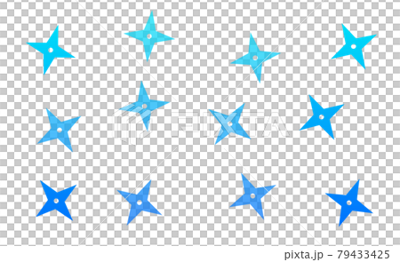 Blue shuriken pattern - Stock Illustration [79433425] - PIXTA