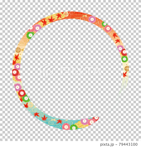 Frame Material-Autumn Wafu Frame 1 - Stock Illustration [79443100] - PIXTA