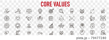 Set of core values icons vectorのイラスト素材 [79477280] - PIXTA
