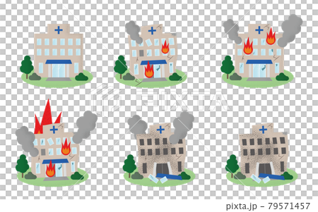 Vector illustration set of hospitals suffering... - Stock Illustration ...