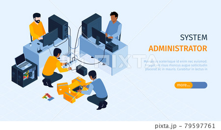 System Administrator Banner Illustrationのイラスト素材 [79597761] - PIXTA
