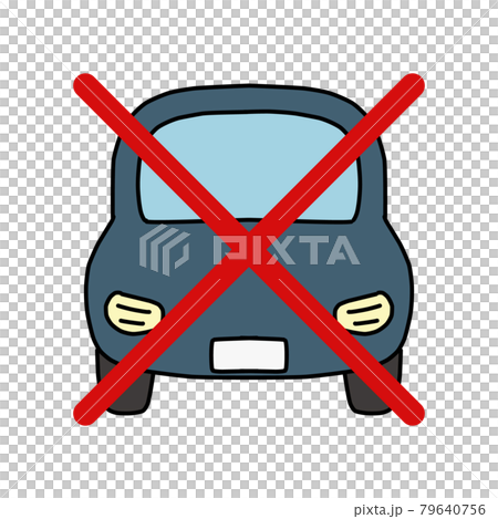 Illustration with a cross mark on the car - Stock Illustration ...