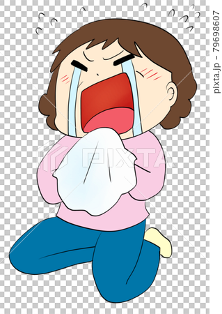 cry, crying, handkerchief - Stock Illustration [79698607] - PIXTA