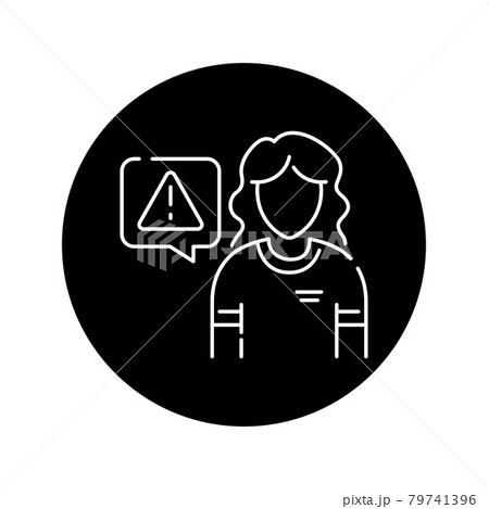 Describe issue black glyph icon. Pictogram for...のイラスト素材 [79741396] - PIXTA