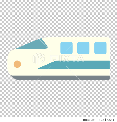 Simple and cute Shinkansen illustration flat... - Stock Illustration ...