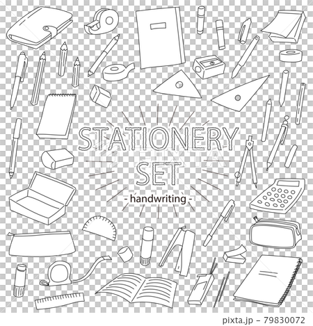 stationery, writing instrument, set - Stock Illustration [79830072] - PIXTA